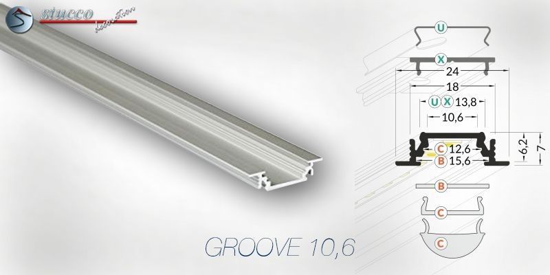 Alu LED Profil GROOVE